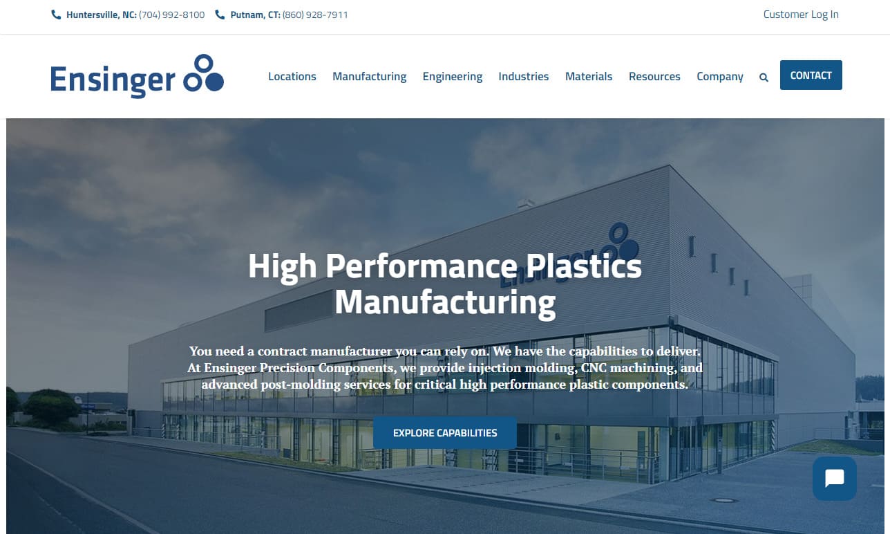 Ensinger Precision Components | Injection Molded Plastic